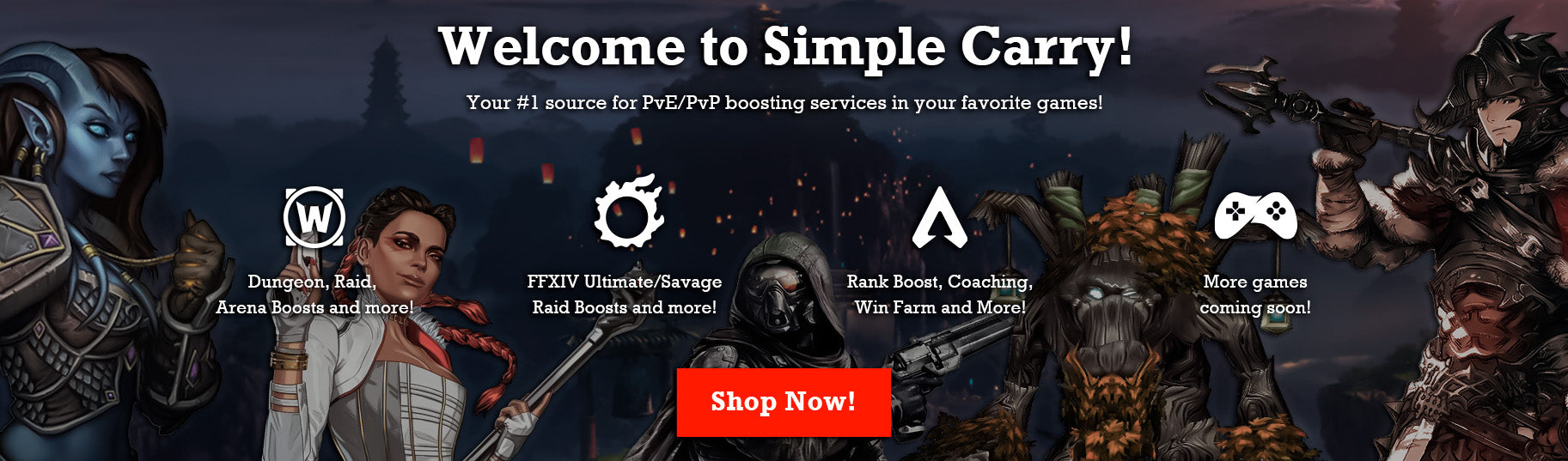 Online Videogame Game Boosting Services | Simple Carry